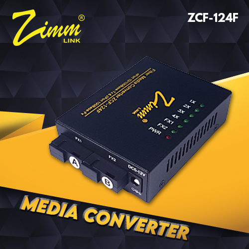 MEDIA CONVERTER ZCF-124F – Zimmlink