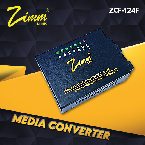 MEDIA CONVERTER ZCF-124F – Zimmlink